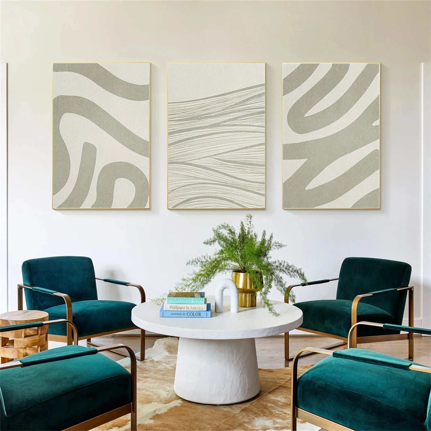 WABI SABI Abstract Tranquility Set of 3 #WS546