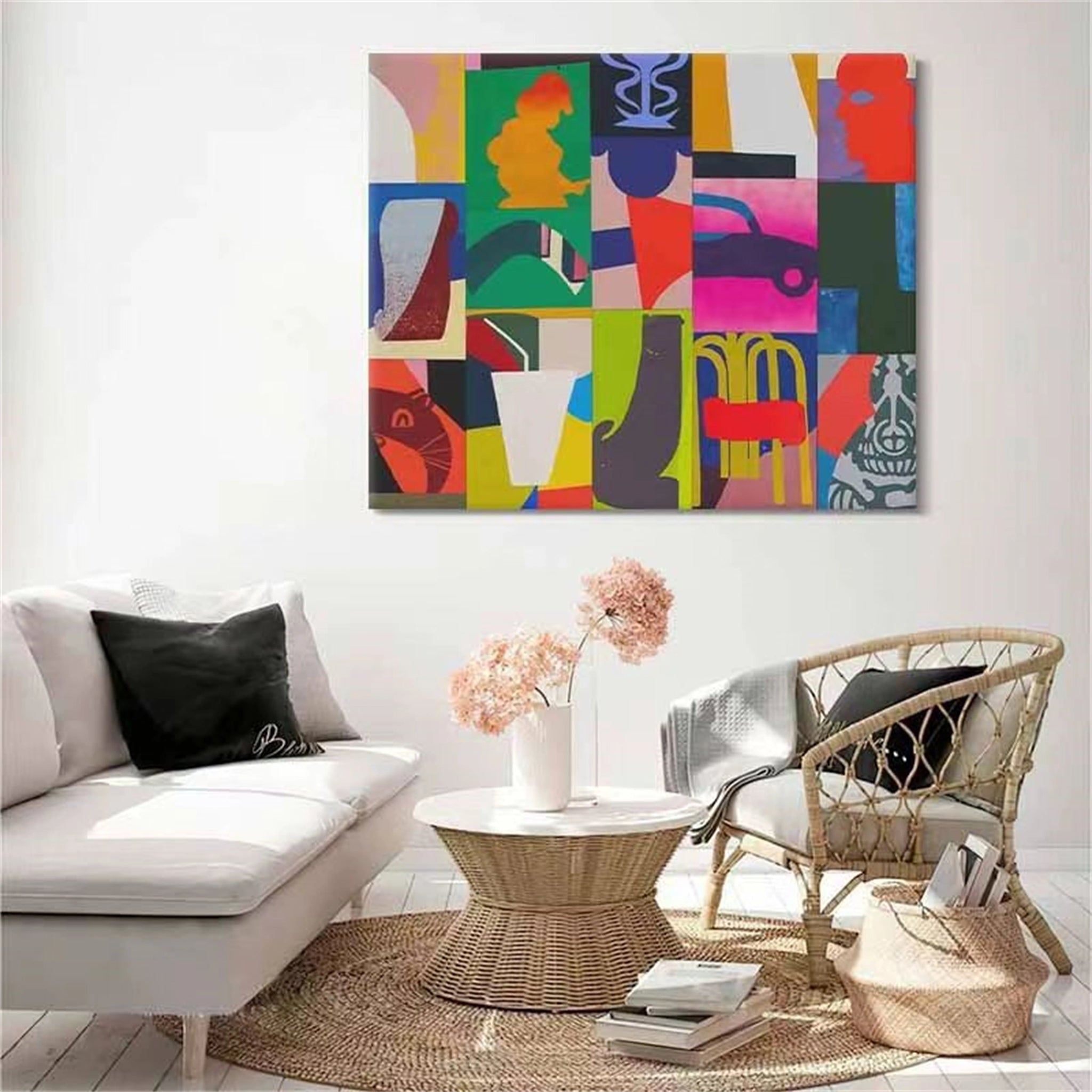 Colorful POP 40 x 40 abstract Textured Wall Art, Decor for Wall #PA015