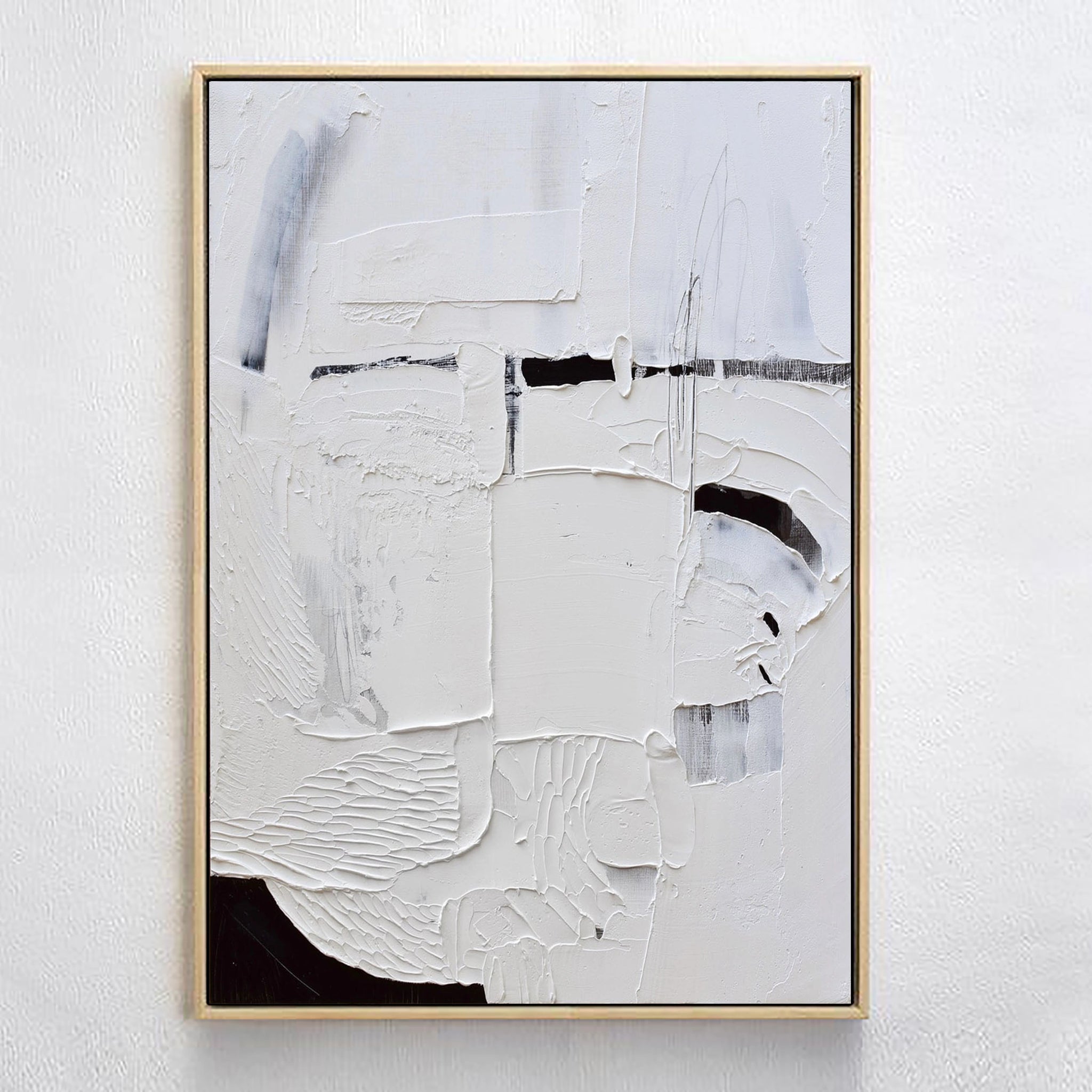 White Plaster Art Painting Minimalist Wall Decor Original Canvas #MM008 ...